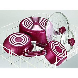 T-Fal B03907 Excite ProGlide Nonstick Thermo-Spot Heat Indicator Dishwasher Oven Safe Fry Pan Cookware, 12-Inch, Red