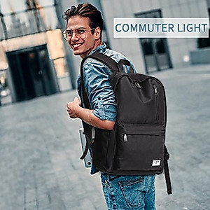 AOPUN Laptop Backpack Travel Business Waterproof Backpack with USB Charging Port, Suitable for Travel, Camping, School, Business (Black)