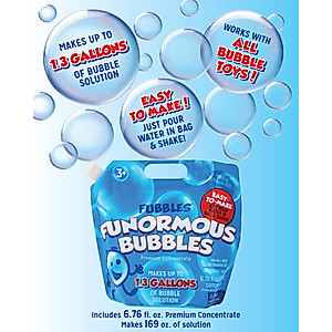 Little Kids Bubbles by Fubbles| Bubble Solution Refill | 169oz Non Toxic Bubble Solution | Bubble Concentrated for Bubble Machine, Bubble Juice Refills