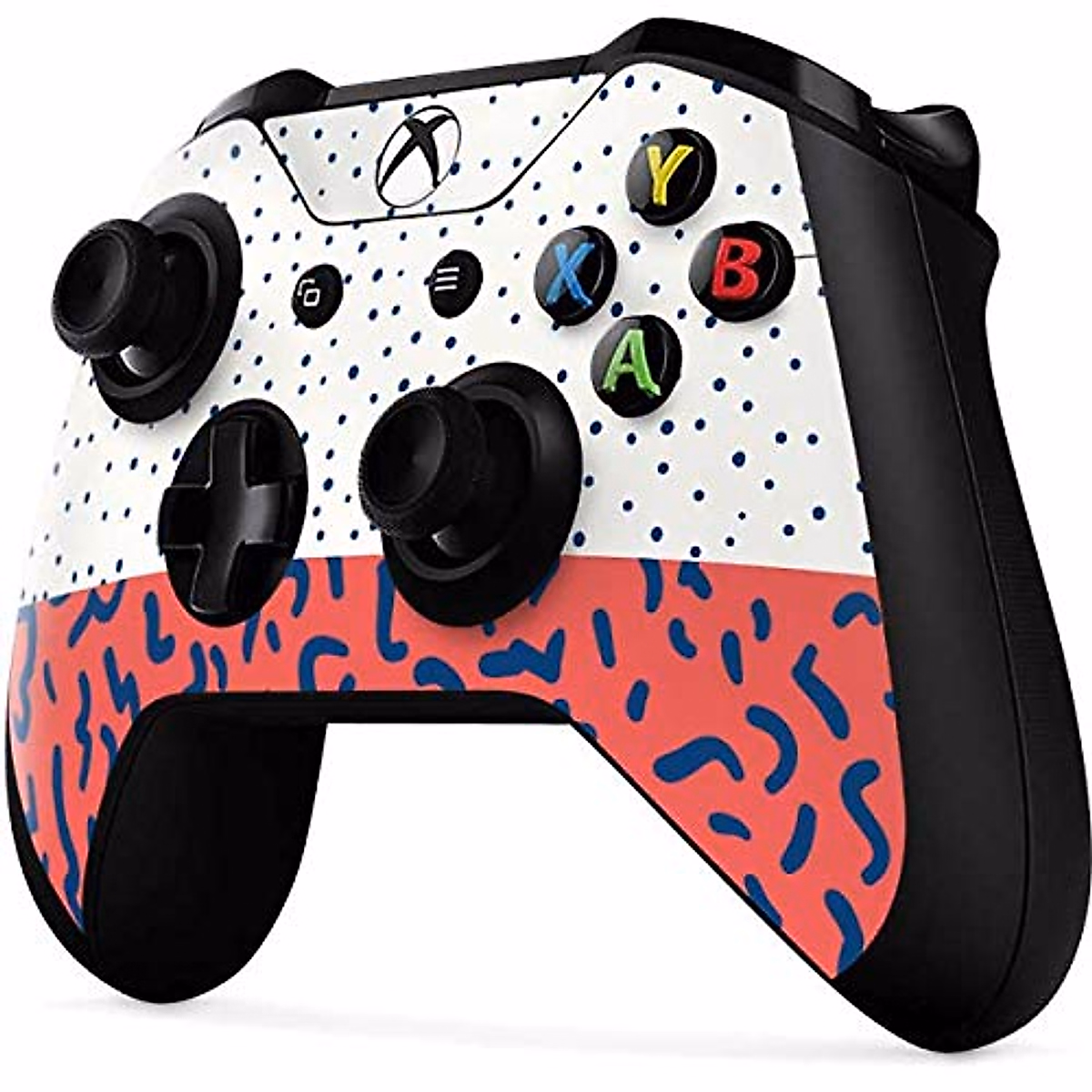 Skinit Decal Gaming Skin Compatible with Xbox One X Controller - Officially Licensed Skinit Originally Designed Polka Dot Split Design