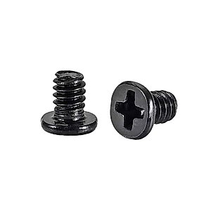 uxcell M1.4x2.5mm Phillips Screw Fastener Black 2.5mm Dia Screw Head for Laptop PC TV Fan Switch 100pcs
