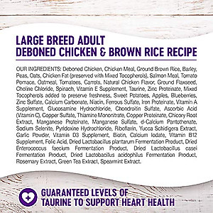 Wellness Complete Health Large Breed Adult Dry Dog Food, No Corn or Wheat, Made in USA with Real Meat, Natural Ingredients, Glucosamine, Probiotics & Omega Fatty Acids (30-Pound Bag)
