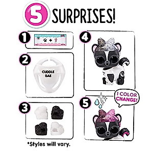 L.O.L. Surprise! LOL Surprise Glitter Color Change Pets with 5 Surprises- Collectible Pet Including Glittery Accessories, Holiday Toy, Great Gift for Kids Girls Boys Ages 4 5 6+ Years Old
