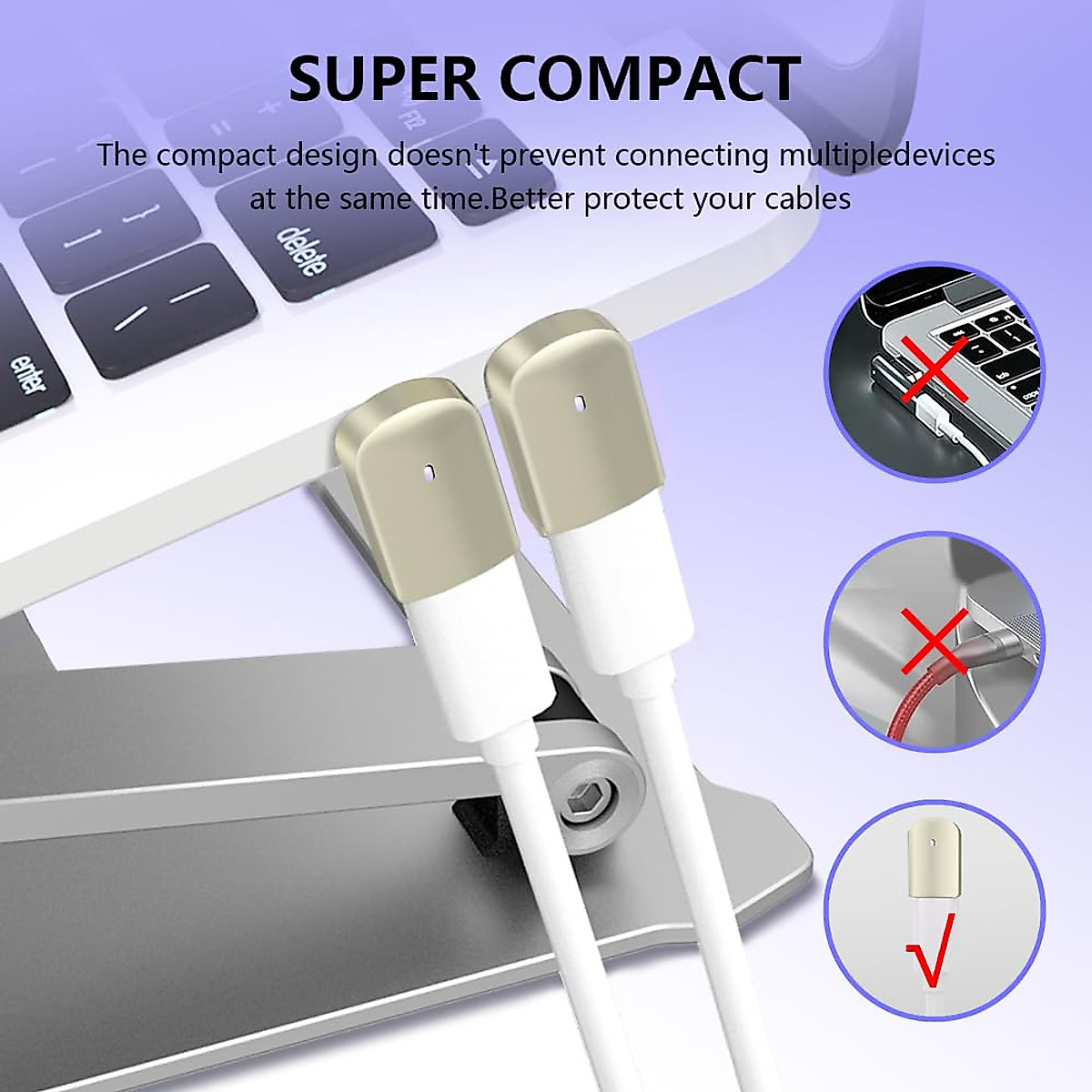 SHEEAST USB C Magnetic Adapter 90 Degree 2Pack 40Gbps Magnetic USB C Adapter with USB4 8K 60Hz 140w Fast Charging for MacBook Pro and Most USB Type C Devices