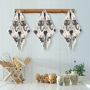 SUABO 6 Pack Dish Cloths for Washing Dishes, Elephant Head Dish Towel Rags Hand Towels for Kitchen Cleaning Counters