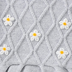 Baby Girl Dress Long Sleeve Sweater Solid Color Toddler Floral Newborn Winter Autumn Skirt