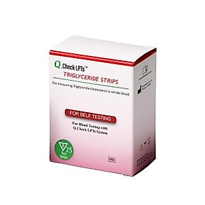 Bio Q.Check LPTs Triglyceride Strips, 25 Count, Used with Q.Check LPTs Meter ONLY (Sold Separately)
