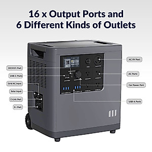 Mango Power E Home Backup & Portable Power Station, 3.5kWh Capacity & 3kW AC Output, CATL LFP Battery with 10-year Warranty, Fast Charging in 1.5 Hours, For Emergency/RV/Off-Grid, 30% IRS Tax Credit