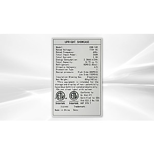 Elite Kitchen Supply Commercial Glass Door Merchandiser Refrigerator, ETL NSF Upright Display Fridge Cooler, Fan Cooling Stainless Steel, Black, 27" W 14.7 cu. ft. GDC-14