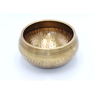 SANSKAR NEPAL Tibetan Singing Bowl Hand Hammered - 5.5 Inch - For Mediation, Yoga, Sound Therapy, Spiritual Healing, Prayer, Mind and Body Relaxation (5.5")