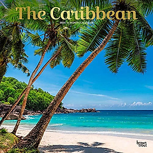 The Caribbean | 2024 12 x 24 Inch Monthly Square Wall Calendar | Foil Stamped Cover | BrownTrout | Travel Nature Tropical Beach
