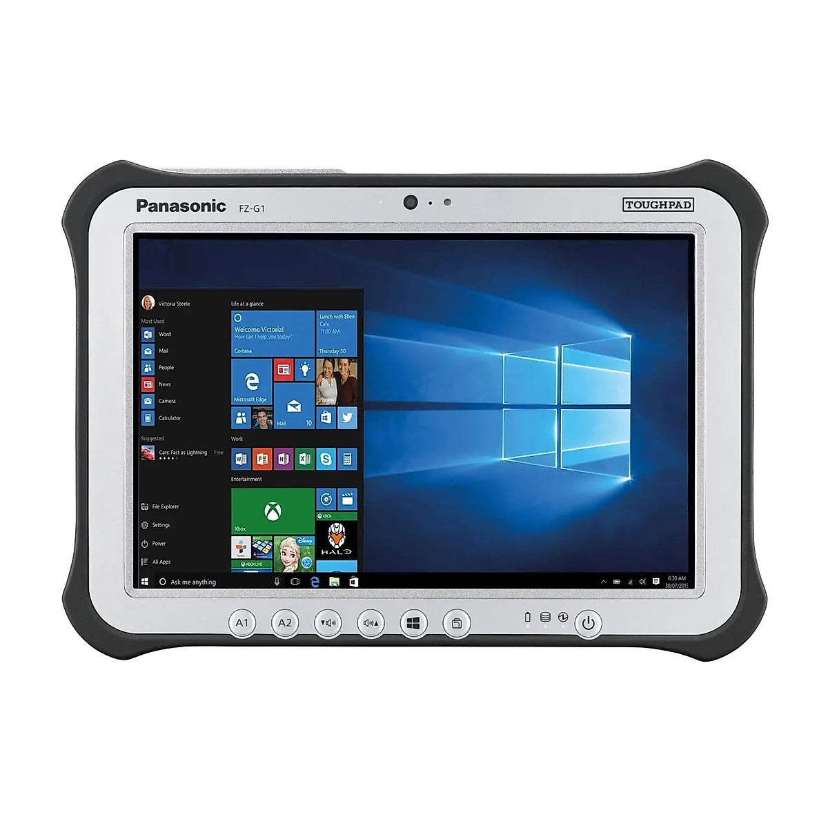 Toughbook Panasonic Toughpad FZ-G1 Intel Core i5-5300U 2.30GHz, 10.1 inches WUXGA Gloved Multi Touch + Digitizer LCD, Win 10 Pro, 256GB SSD, 8GB, Long Life Battery, LAN Port (Renewed)