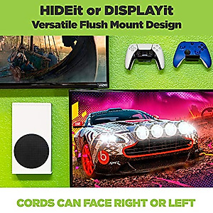 HIDEit Mounts Wall Mount for Xbox Series S - American Company - White Steel Mount for Xbox Series S - Wall Mount Kit Works with Xbox Series S - Patented