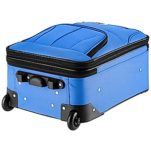 Rockland Fashion Softside Upright Luggage Set,Expandable, Blue, 2-Piece (14/19)