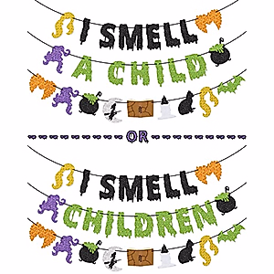 I Smell Children Banner I Smell a Child Banner for Hocus Pocus Halloween Party Halloween Baby Shower Decorations