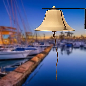 Bevin Bells Yacht Bell – Solid Brass 8" Fog Bell | Ship Bell | Boat Bell | Wonderful Tone with a Loud and Long Ring | Hanging Bell | Highly Polished and Lacquered | Made of Solid Brass | Made in USA