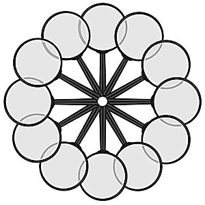 Elcoho 12 Pack Handheld Magnifier Plastic Magnifying Glass for Reading Jewelry Home Office Desk Accessories with Storage Bag