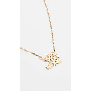 Jennifer Zeuner Jewelry Women's Love You More Mini Necklace and Love You More Mini Pendant, Gold, One Size