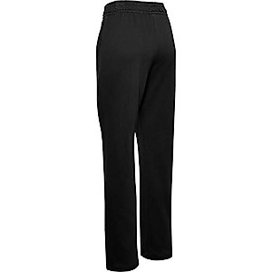 Under Armour Womens Hustle Fleece Pants , Black (001)/White , Large