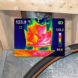 Klein Tools TI250 Rechargeable Thermal Imaging Camera, Camera Displays Over 10,000 Pixels with 3 Color Palettes, High / Low Temperature Points