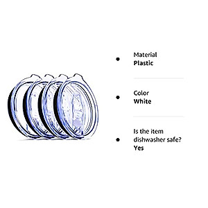 4 Wine Tumbler Lids 12 oz Spill Proof - 2.9 Inch Diameter - No Leak Splash Proof Replacement Silicon Slider Locking Closure, 4 Lids For Tumbler Open Close by C&Berg