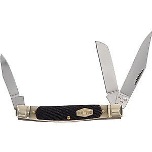 Old Timer 34OTB Genuine Bone Middleman 5.6in S.S. Traditional Folding Knife with 2.4in Clip Point and Bone Handle for Outdoor, Hunting, Camping and EDC