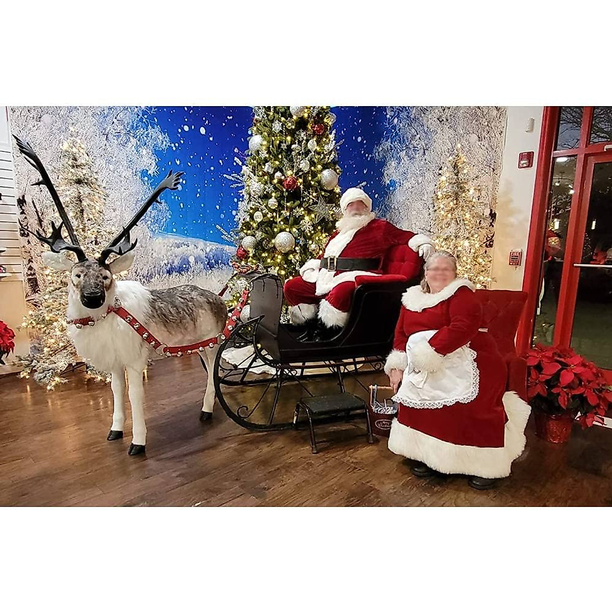 LFEEY 20x10ft Dreamy Forest Snowflake Background Winter Alps Snowy Landscape Photography Backdrop Falling Snow Covered Pine Tree Fir Mountain Snowfield Christmas New Year Holiday Studio Vinyl Props