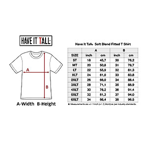 Have It Tall Men's Fashion Fit T Shirt Black X-Large Tall