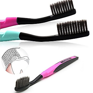 Charcoal Toothbrush Slim Whitening for Adults Children Soft Brush Toothbrush Interdental Brush Kit Storage Case Dental Oral Care Set of 4