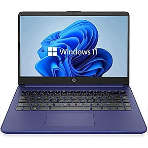 2022 HP 14" HD Laptop, Windows 11, Intel Celeron Dual-Core Processor Up to 2.80GHz, 4GB RAM, 64GB SSD, Chromes OS, Cobalt Blue (Renewed)