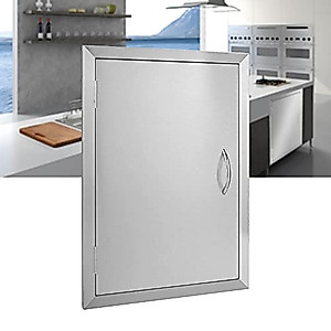 L 17x 24" H Access Panel, GDAE10 BBQ Single Door, Vertical 304 Stainless Steel, Outdoor Kitchen Doors for Island, Grill Station, Outdoor Cabinet Grill Station Home Restaurant Shopping Mall