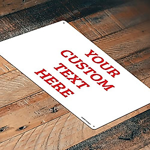 Custom Outdoor Metal Personalized Sign | 12-Inch by 8-Inch | Rust Free Aluminum | UV Protected Print | Made in the USA
