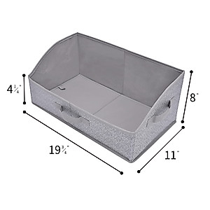 GRANNY SAYS Bundle of 3-Pack Trapezoid Storage Bins for Organizing & 3-Pack Rectangle Lidless Storage Bins
