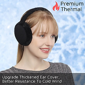 Premium Earmuffs for Women Winter Foldable & Adjustable Ear Warmers Thermal Ear Covers