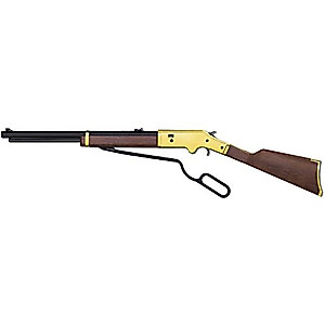 Barra Airguns 1866 Cowboy Series Lever Action Air Rifle - Multi Pump Powered - Shoots .177 Caliber Pellets and BBS, 800 FPS - Pellet Guns for Adults and Kids - Gold Air Rifle