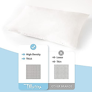 TILLYOU Toddler Pillowcase 2 Pack with Envelope Closure,13" x 18" Silky Soft Microfiber Travel Kids Pillow Cases for Boys and Girls,Pure White