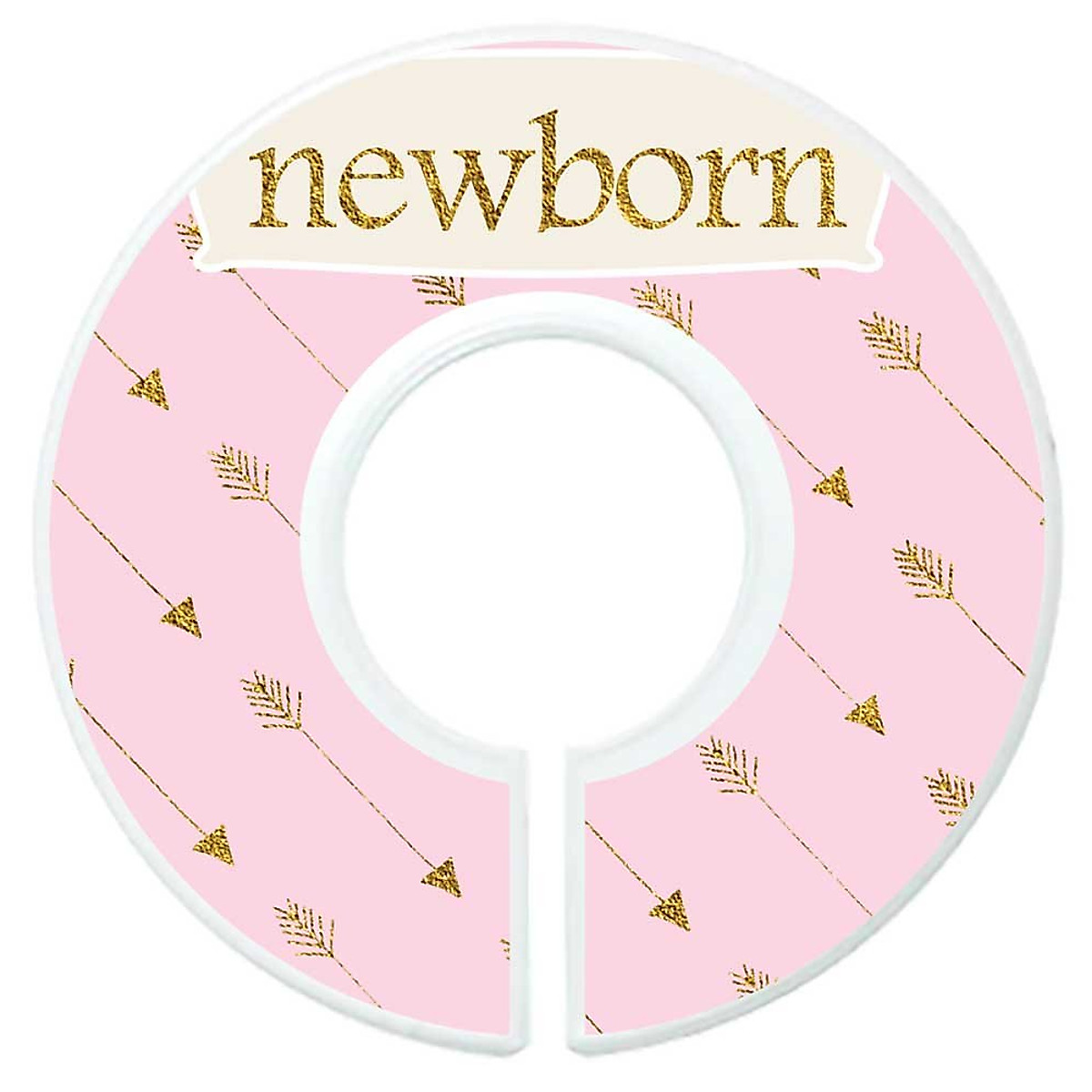 Mumsy Goose Nursery Closet Dividers, Closet Organizers, Baby Girl Clothes Dividers Pink Gold
