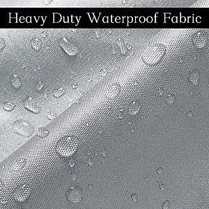 Wanoni's Kayak Cover Heavy Duty Waterproof Canoe Cover – UV Resistant Fishing Boat Cover for Outdoor Storage (9.3-18ft) (Gray, Suitable for 9.3-10.5ft Kayak)