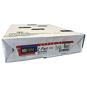 250 Sets, NCR Paper, 5887, Collated 2 Part (White, Canary), Letter Size Carbonless Paper Appleton