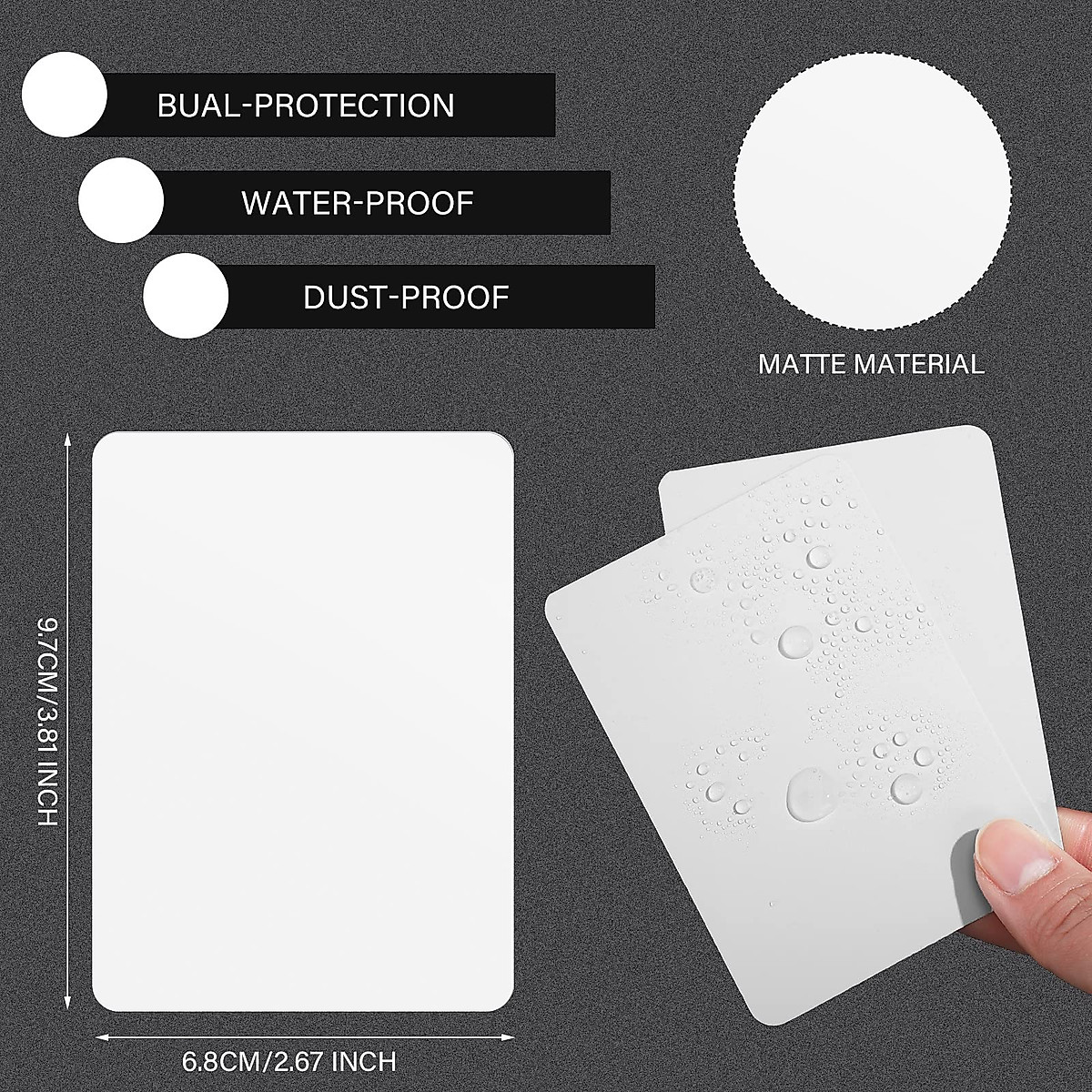 240 Pieces Trading Card Dividers Frosted Style Brand White Sports Card Dividers Trading Card Page Dividers Standard Size Card Dividers for Games Card and Sports Cards, 2.7 x 3.8 Inch