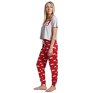 Marvel Avengers Womens Pajama Shirt and Jogger Pants Grey/Red Small