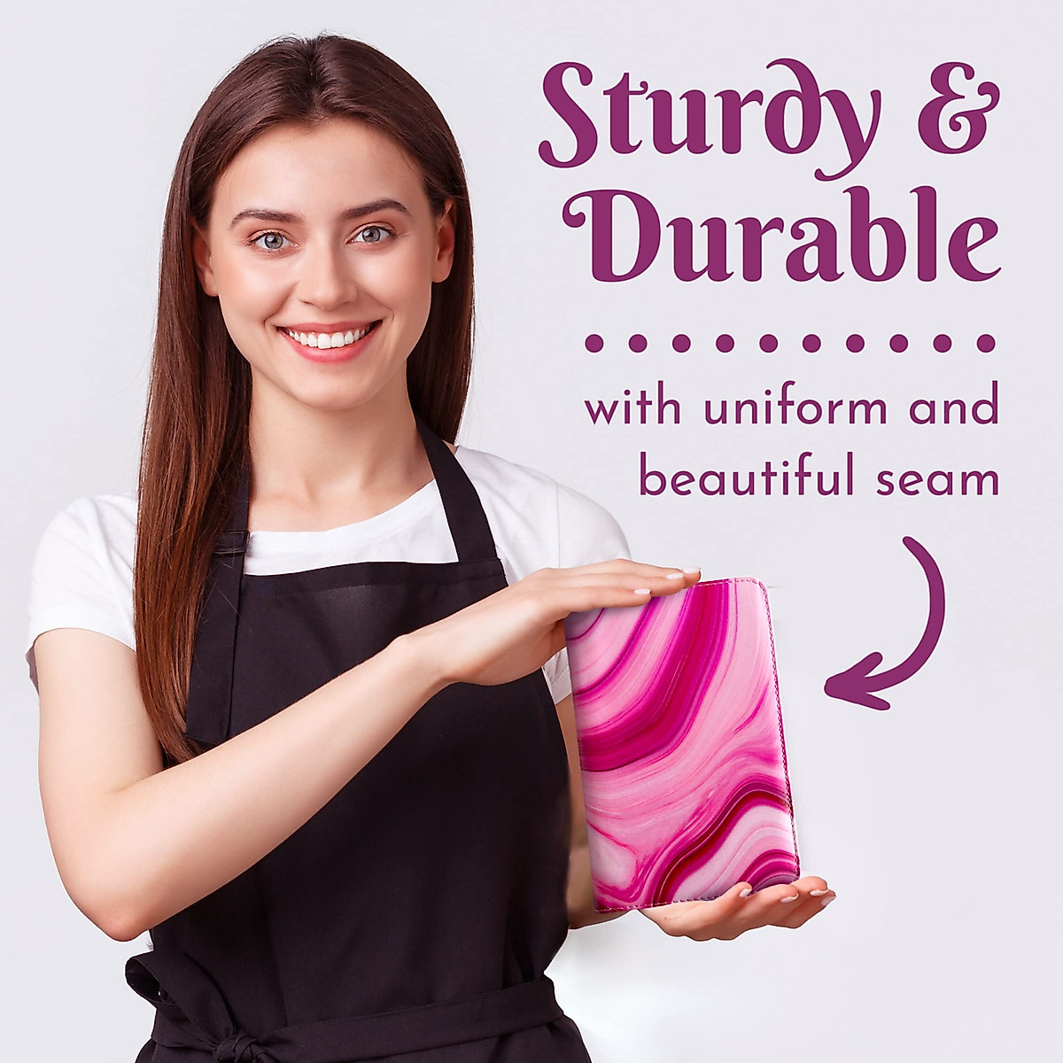 9 Pocket Server Book w/Diamond Pen, Waitress Book w/Money Pocket and Zipper, Waitress Book, Server Books for Waitress, Server Books, Waitress Book Organizer, Server Book Cute, Servers Book