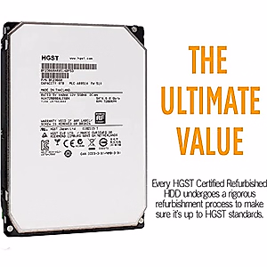 HGST Ultrastar He8 HDD HUH728080ALE604 8TB 7200RPM 128MB Cache SATA 6.0Gb/s 3.5-Inch Enterprise Server Data Center Hard Drive (Renewed)