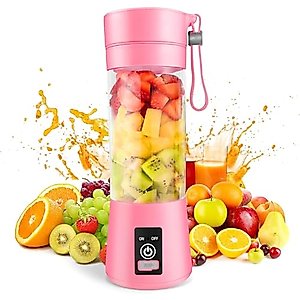 Personal Blender for Shakes and Smoothies, Portable Blender with 6 Blades, Blender shake Smoothie for Kitchen Personal Size Blenders with Rechargeable, 380Ml Traveling Fruit Veggie Juicer