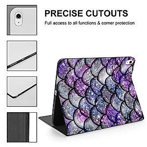 Mermaid Protective Case Compatible with IPAD 2020 AIR 4 （10.9in） Stand Case Auto Sleep/Wake Cover