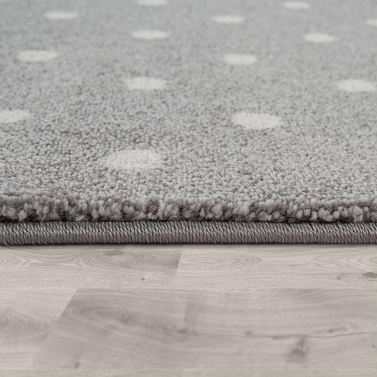 Paco Home Kids Rug for Nursery Checkered with Dots & Stars in Pink White Grey, Size: 2'8" x 4'11"