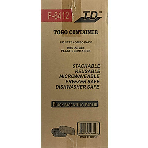 TD F6412 12oz. Appetizer & Dessert Containers with Lids Microwavable BPA Free 150ct