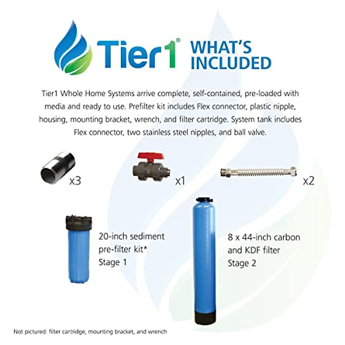 Tier1 Eco Series Whole House Water Filtration System for Chlorine Reduction (600,000 Gallon Capacity)