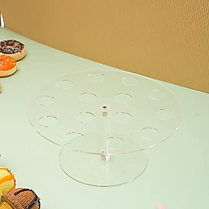 BLBYHO 【2 Pack 】 Acrylic Ice Cream Cone Holder Stand, Charcuterie Cone Holder, Sushi Hand Roll Stand Waffle Cupcake Sugar Cone Holder Stand, 14 Holes, Ideal Display Stand for Party, Baking Sell