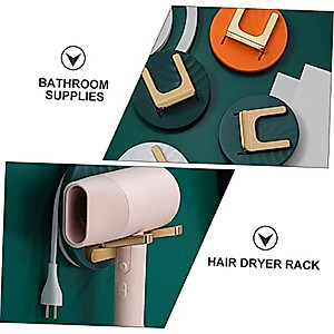 Angoily 2pcs Hair Dryer Holder Hair Dryer Wall Mount Hairdryer Holder Broom Wall Mount Holder Hair Blow Dryer Rack Hair Care Tools Holder Wall Hair Styling Tool Holder Toilet Accessory